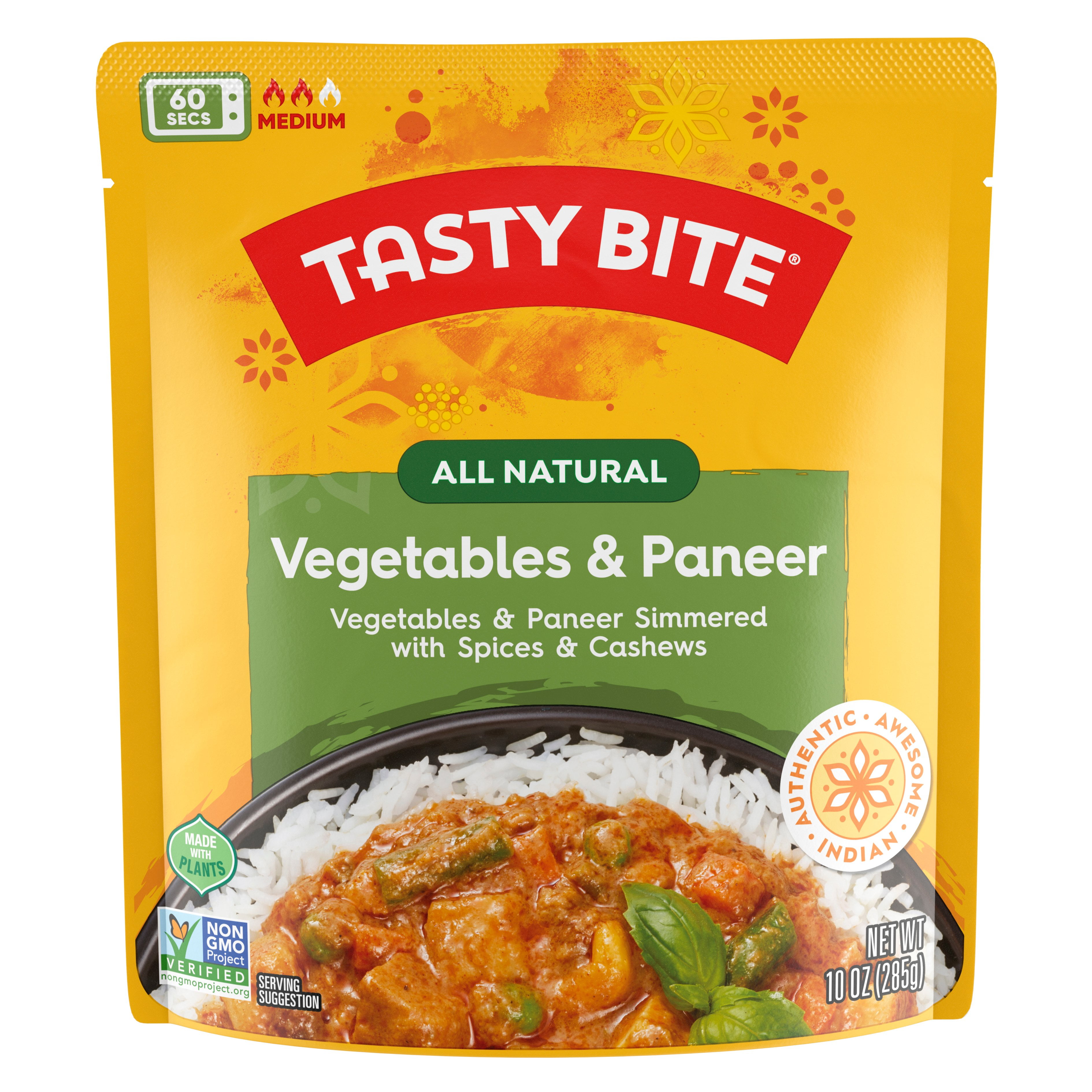 Tasty Bite Vegetables & Paneer - 10 oz (Packaging May Vary) - Walmart.com