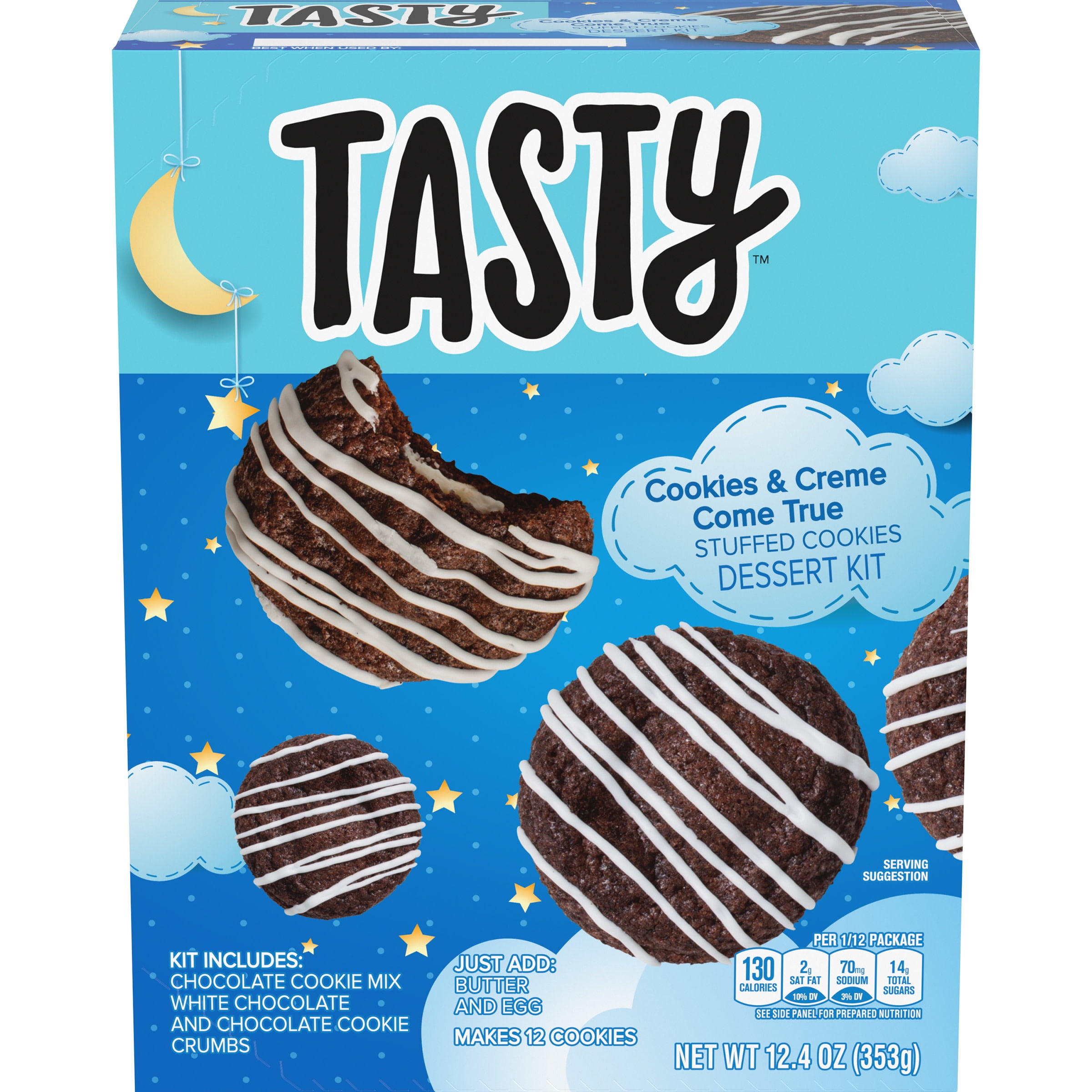 Tasty Cookies & Creme Come True Stuffed Cookies Dessert Kit with ...