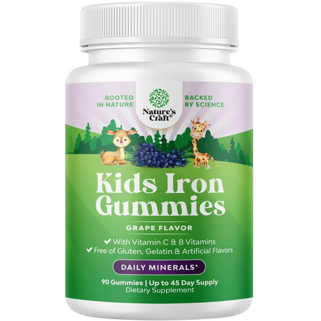 Tasty Kids Multivitamin with Iron Gummy - Gentle Iron Gummies for Kids ...
