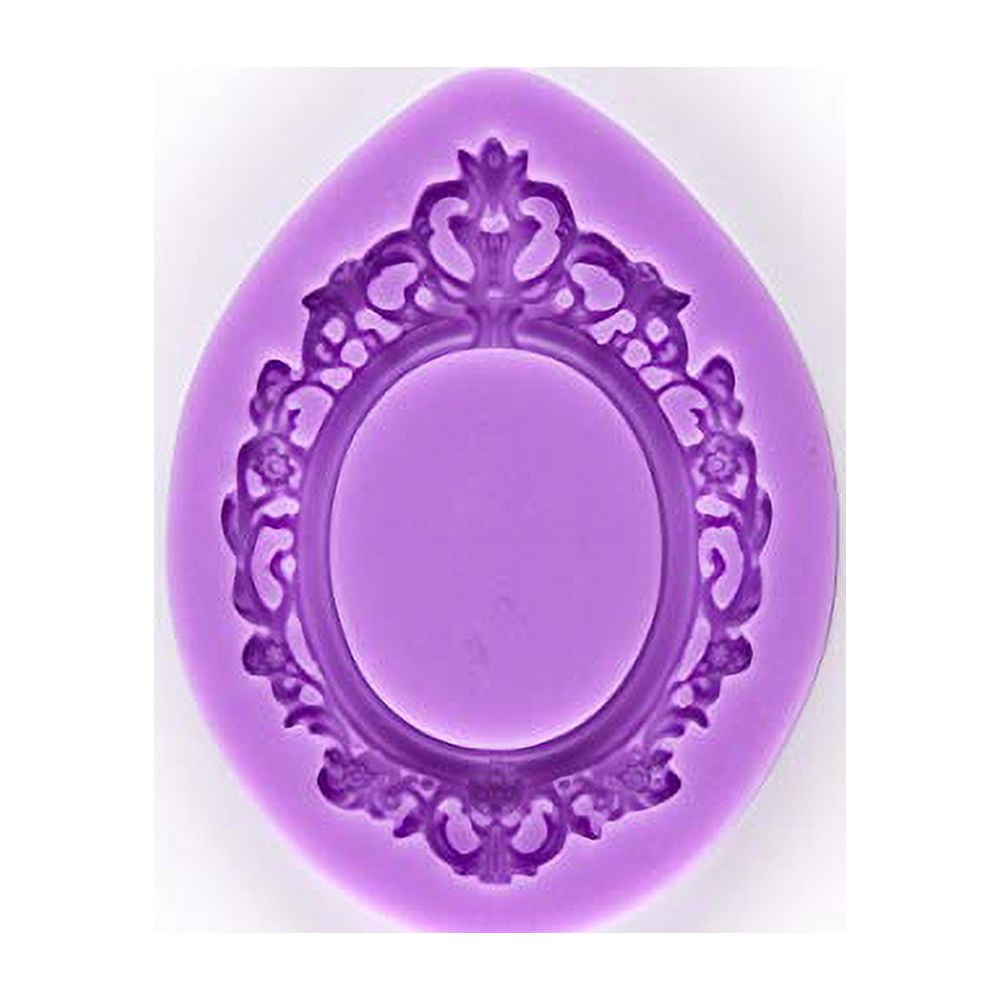 Tasty Molds Victorian Vintage Oval Mirror Frame Picture Silicone ...