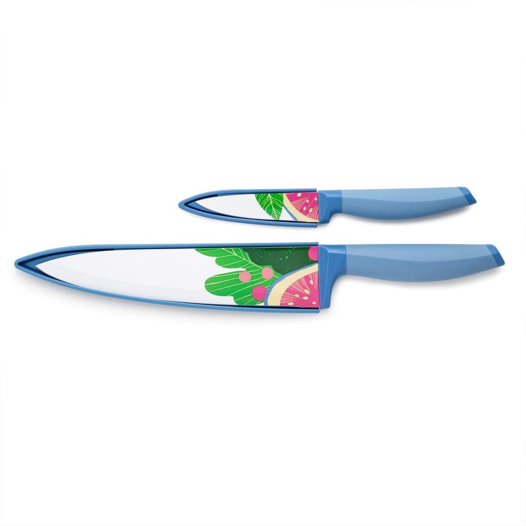 Mainstays Tasty Blue Knife Set - Coated Blades - Walmart.com