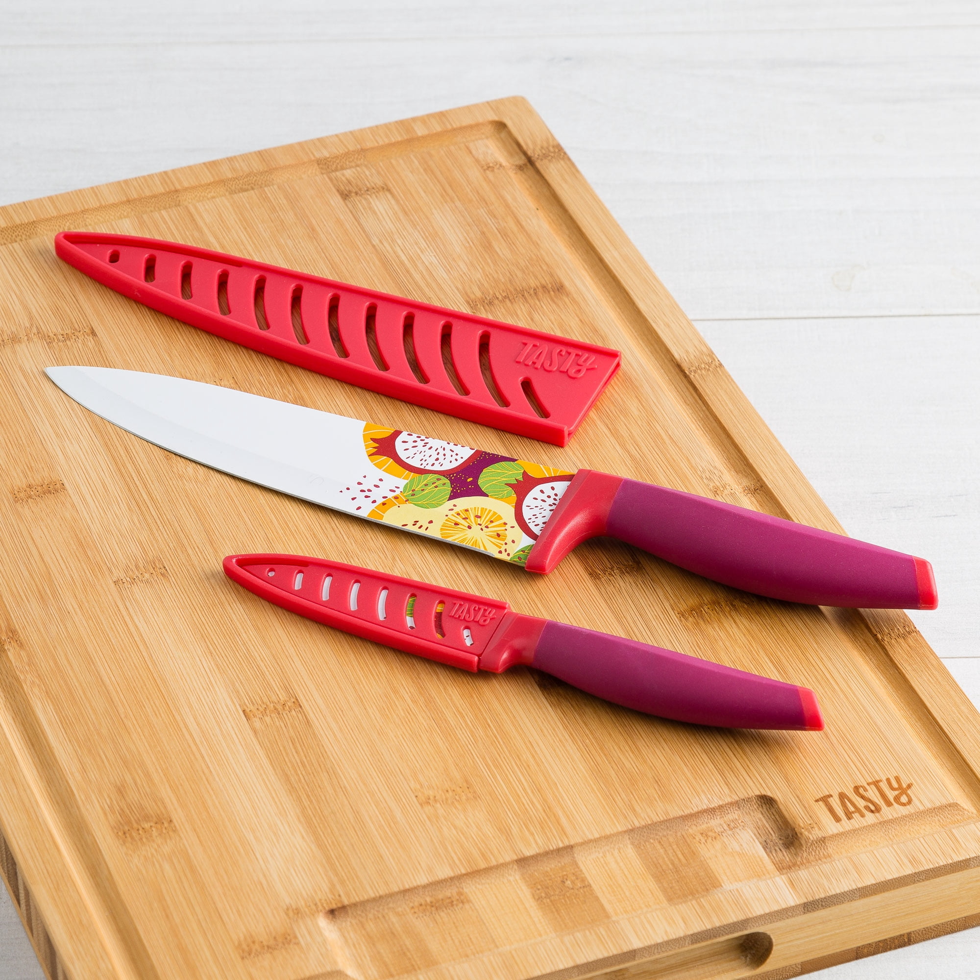 Tasty Red Printed Stainless Steel Knife Set, 2 Piece - Walmart.com