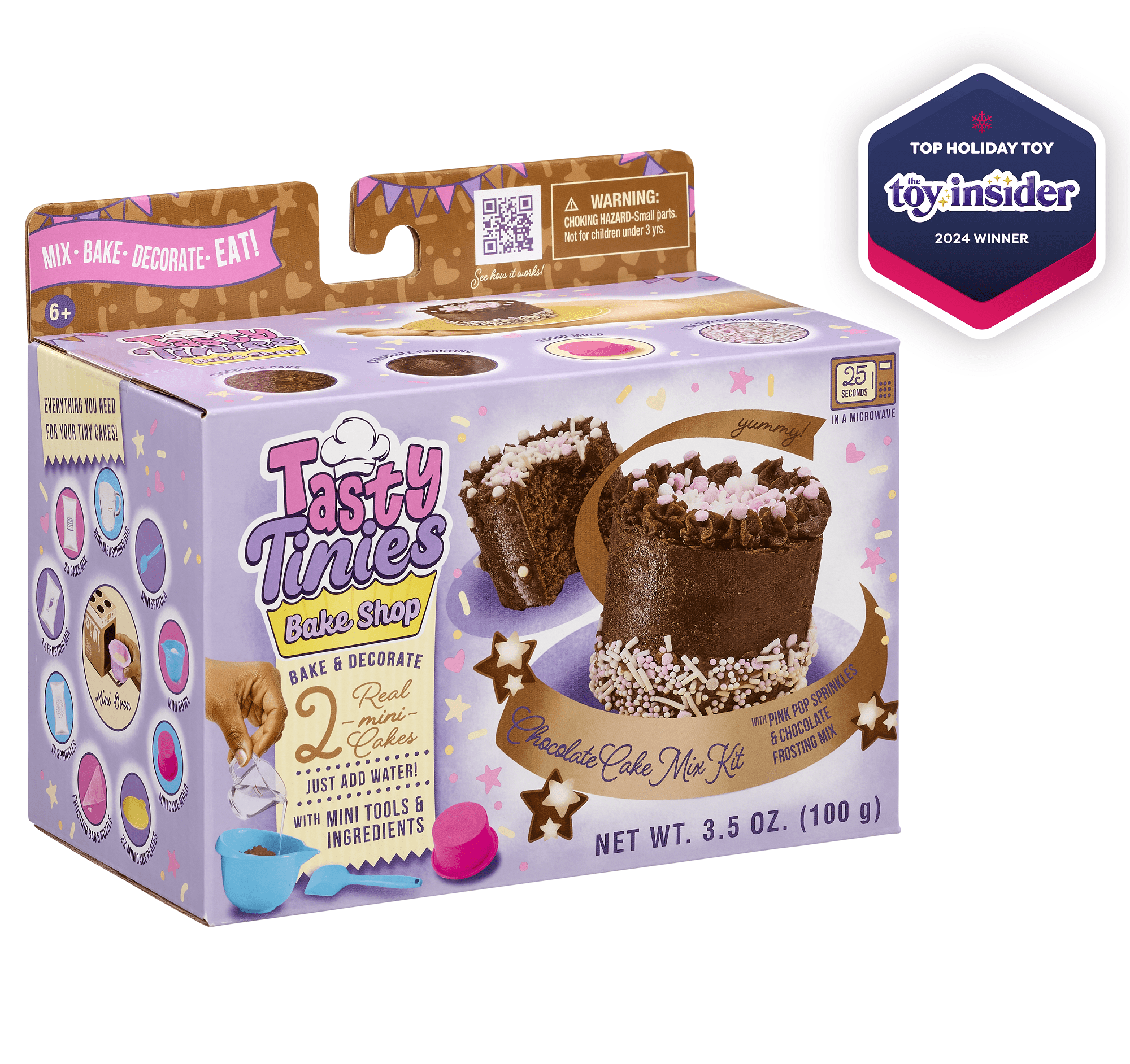 Tasty Tinies Bake Shop- Mini Baking Set with Chocolate Cake, Chocolate ...