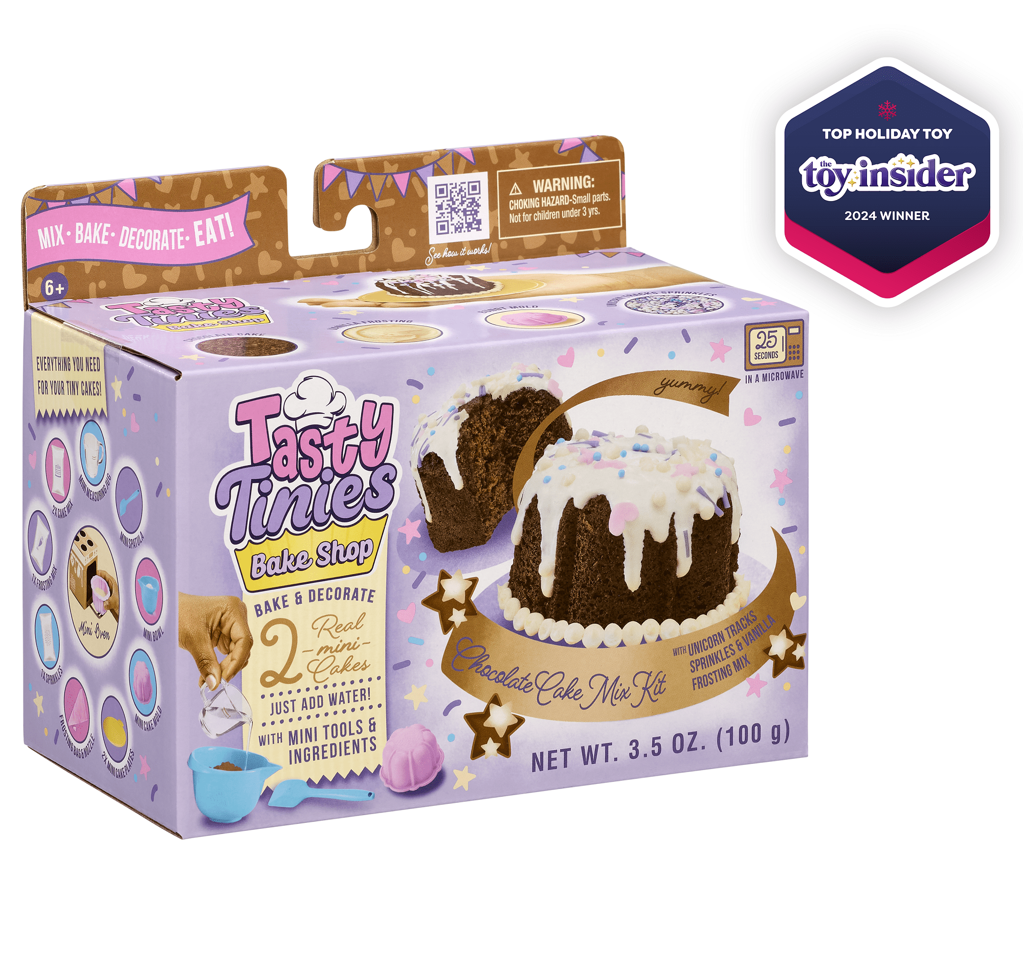 Tasty Tinies Bake Shop- Mini Baking Set with Chocolate Cake, White ...