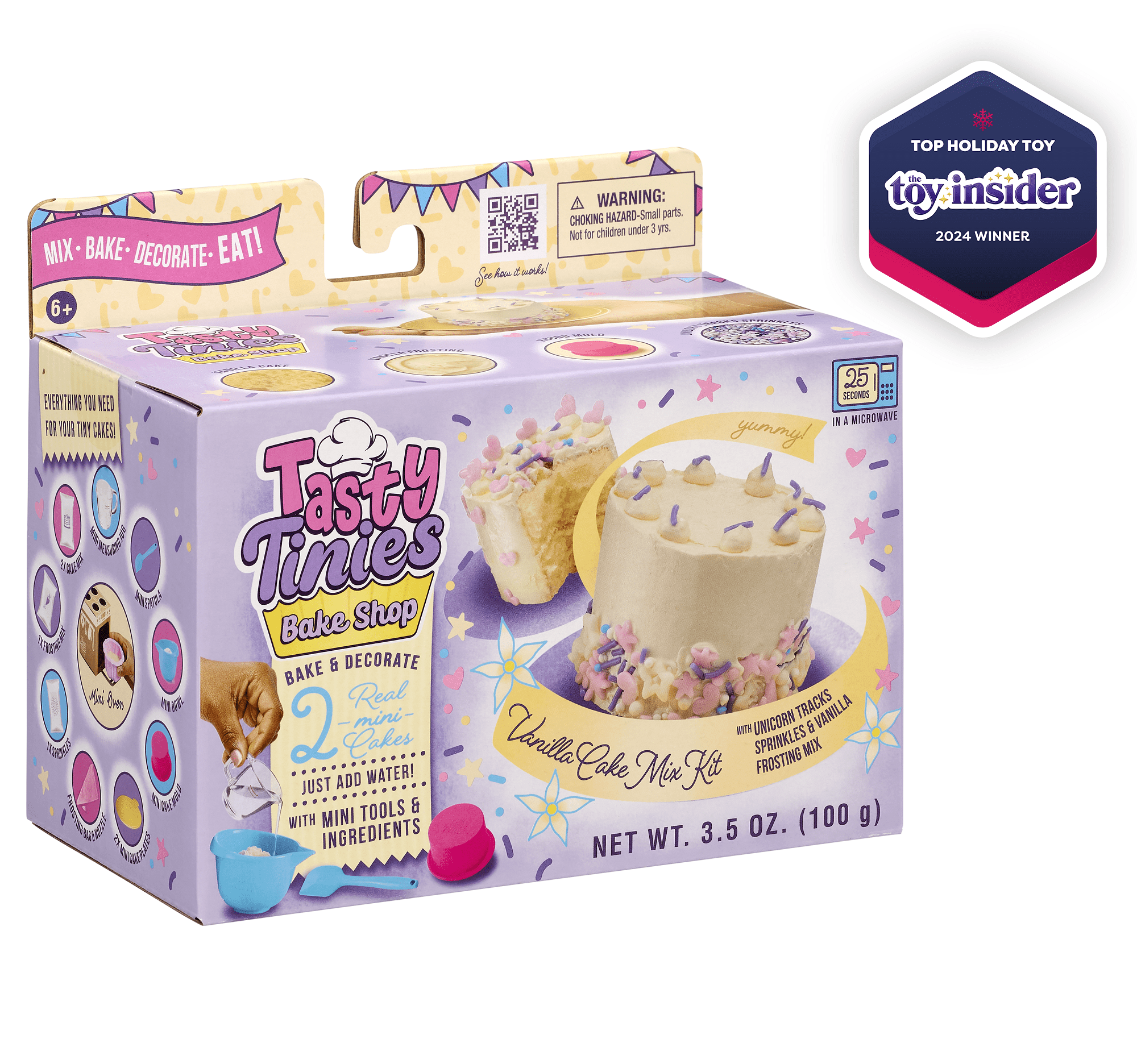 Tasty Tinies Bake Shop- Mini Baking Set with Vanilla Cake, White ...