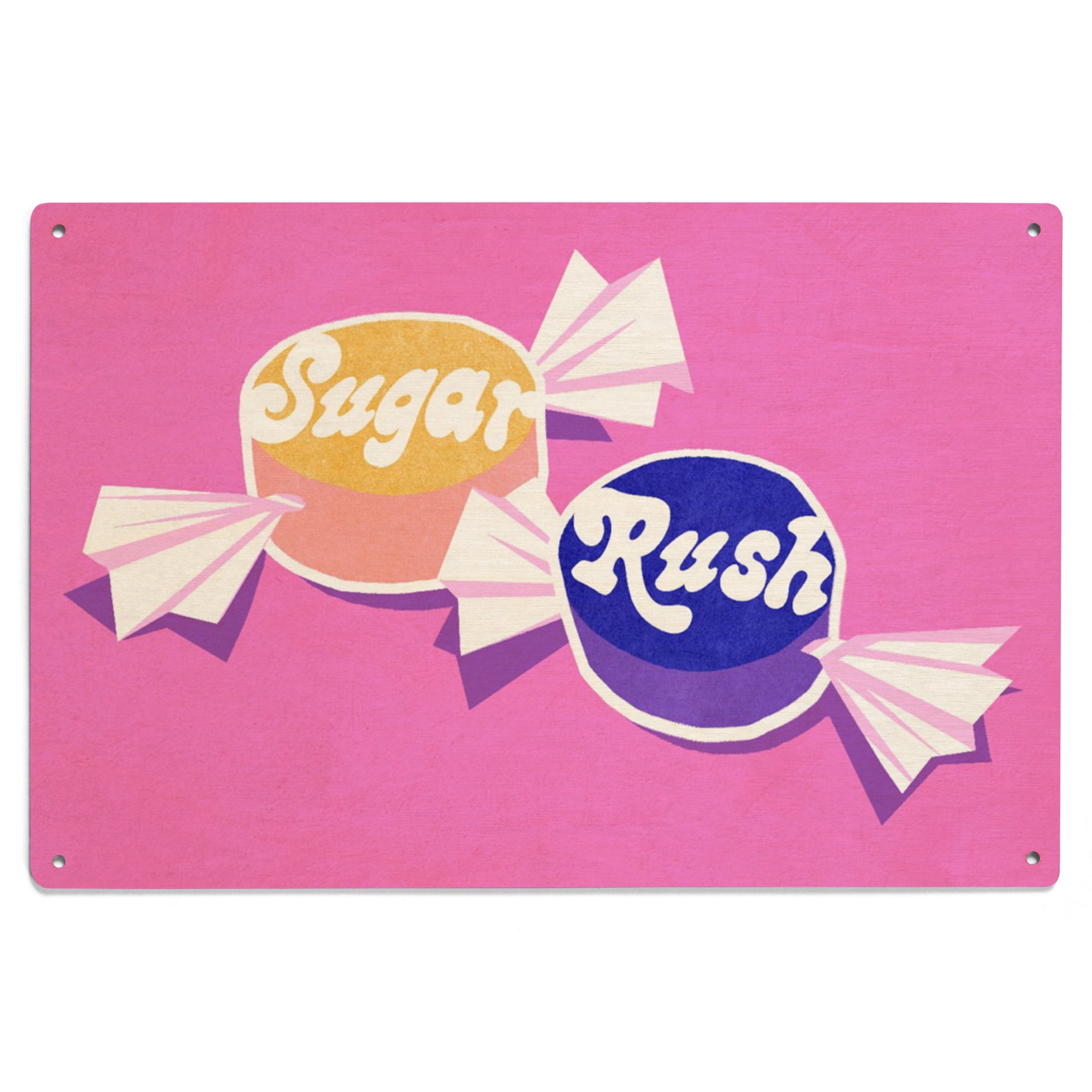 Tasty Treats Collection, Taffy, Sugar Rush Birch Wood Wall Sign (6x9 ...