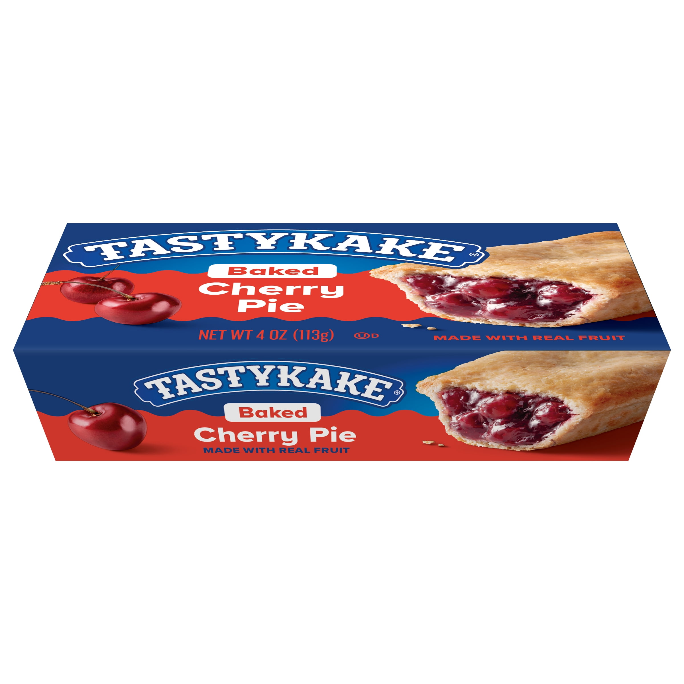 Tastykake Baked Cherry Pie, Individually Wrapped Cherry Snack Pie, Soft Baked Pie Crust, 4 oz ...