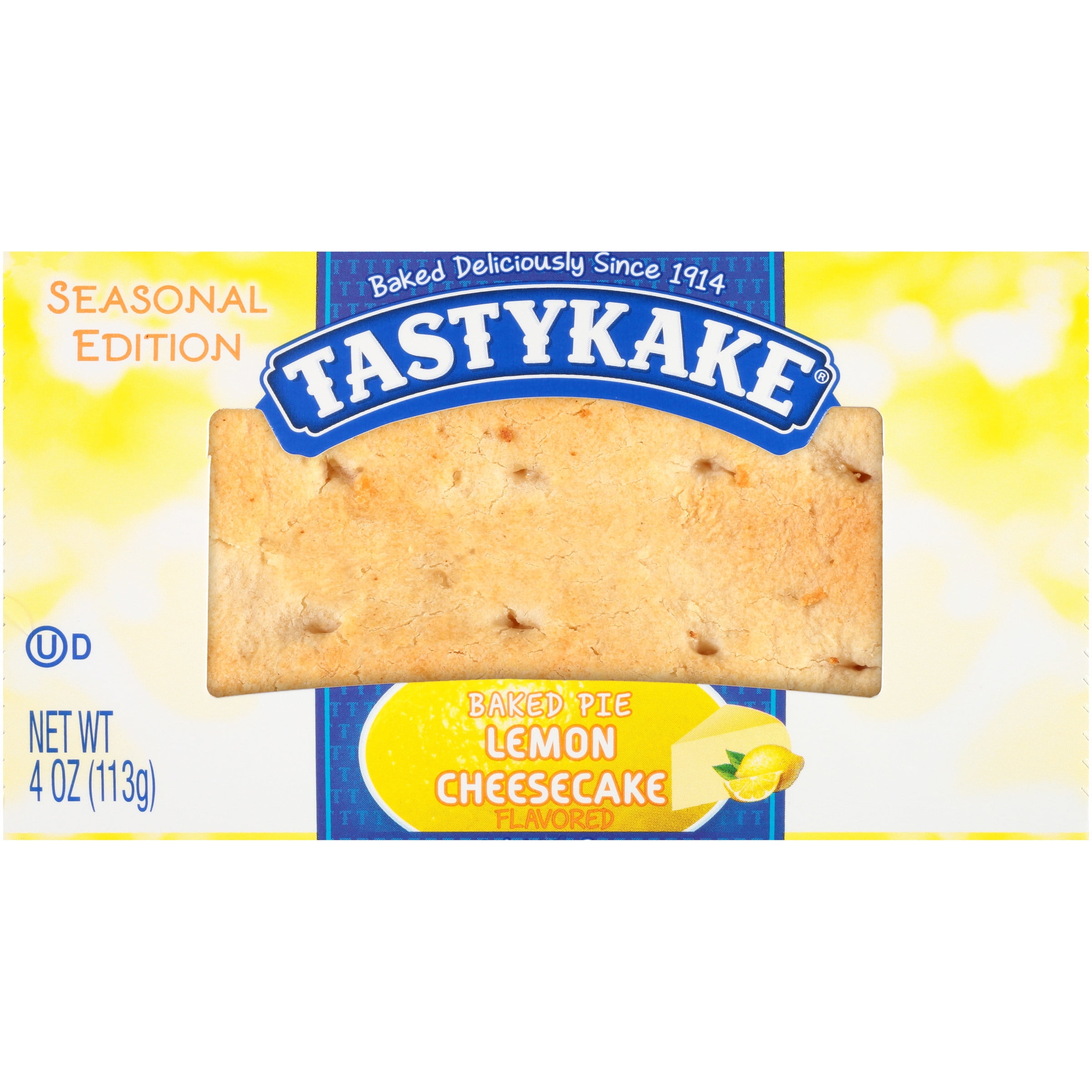 Tastykake Baked Lemon Cheesecake Flavored Pie, Individually Wrapped ...