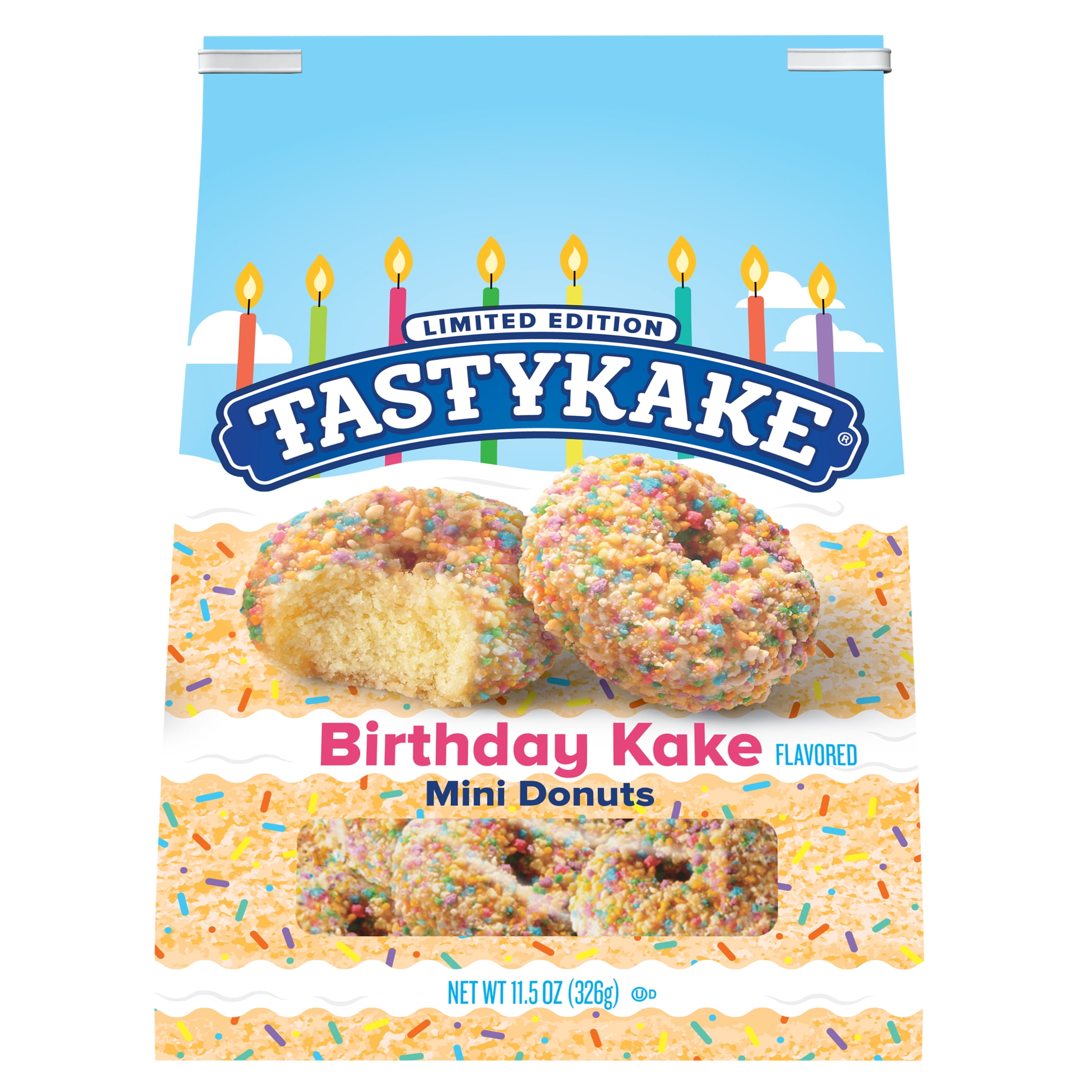 Tastykake Birthday Kake Flavored Mini Donuts, Birthday Flavored Donuts ...
