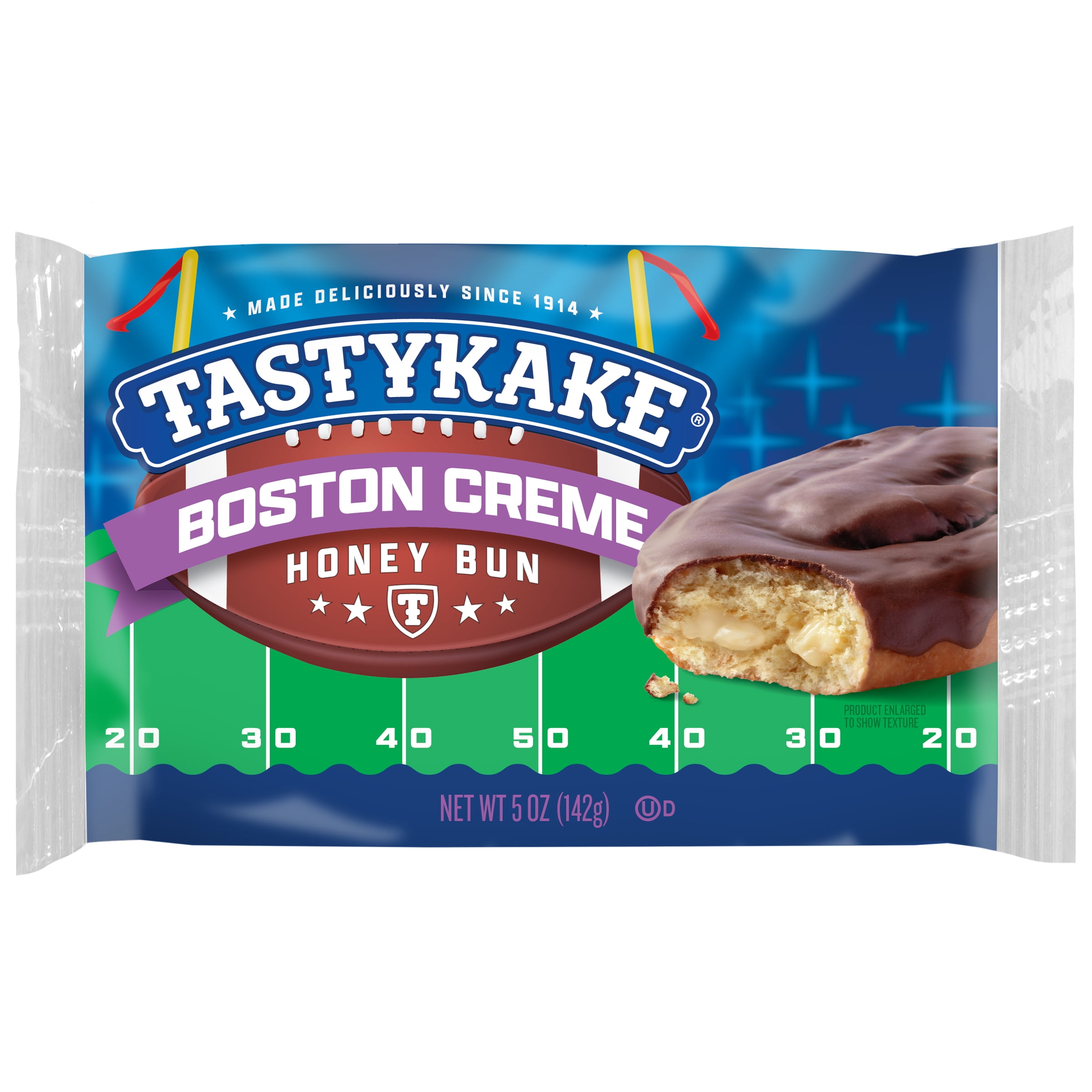 Tastykake Boston Creme Honey Bun, Chocolate Cream Filled, Bakery Snack ...