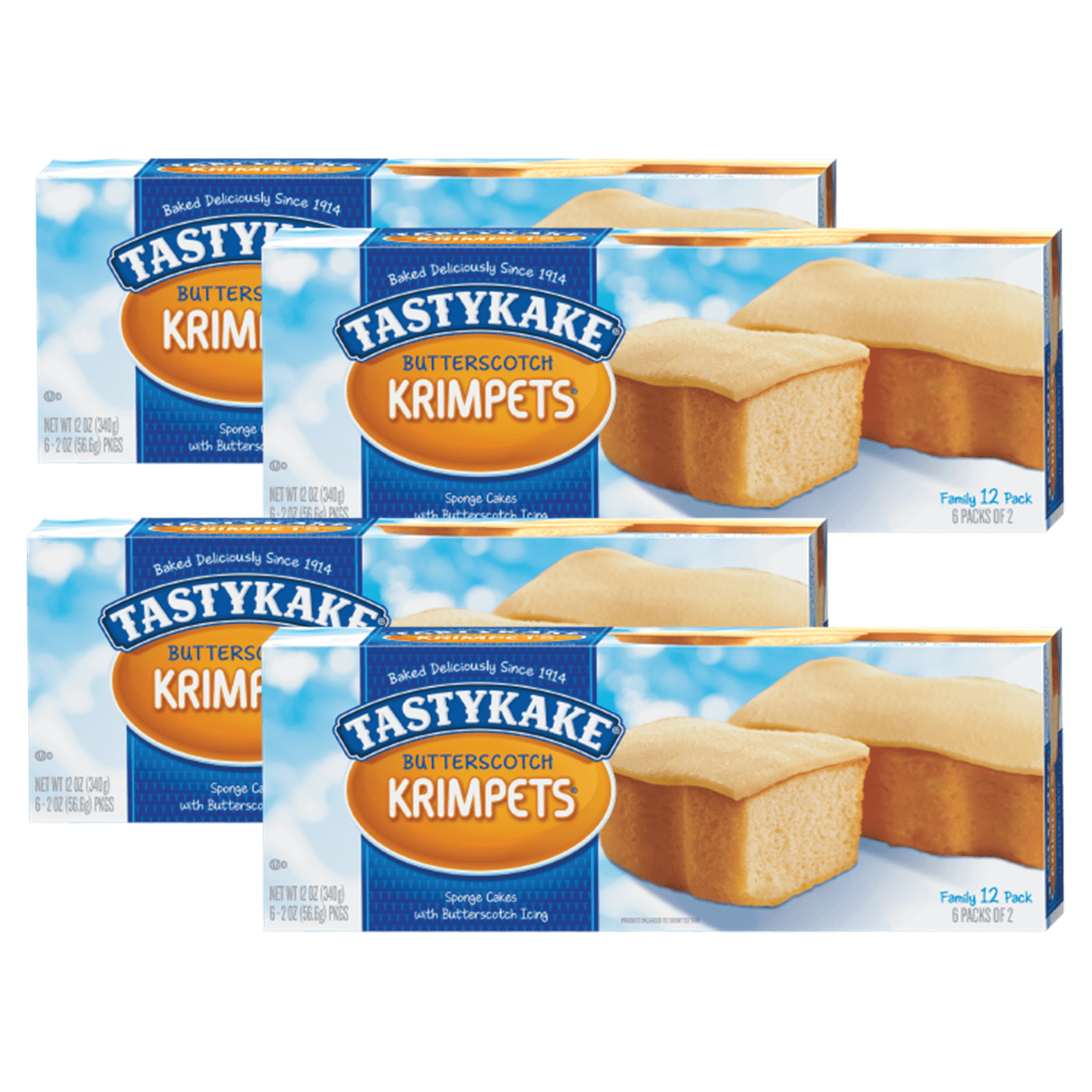 Tastykake Butterscotch Krimpets, Family Size 12 Count, 4-Pack ...
