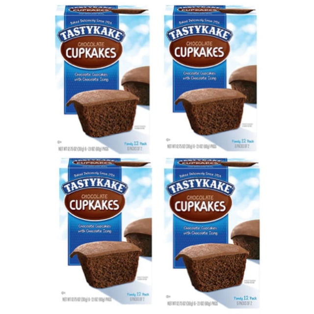 Tastykake Chocolate Cupcakes - 4 Pack - Walmart.com