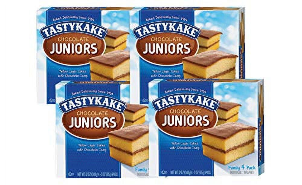 Tastykake Chocolate Juniors Family Size, 4 Vanilla Yellow Cake Layers ...