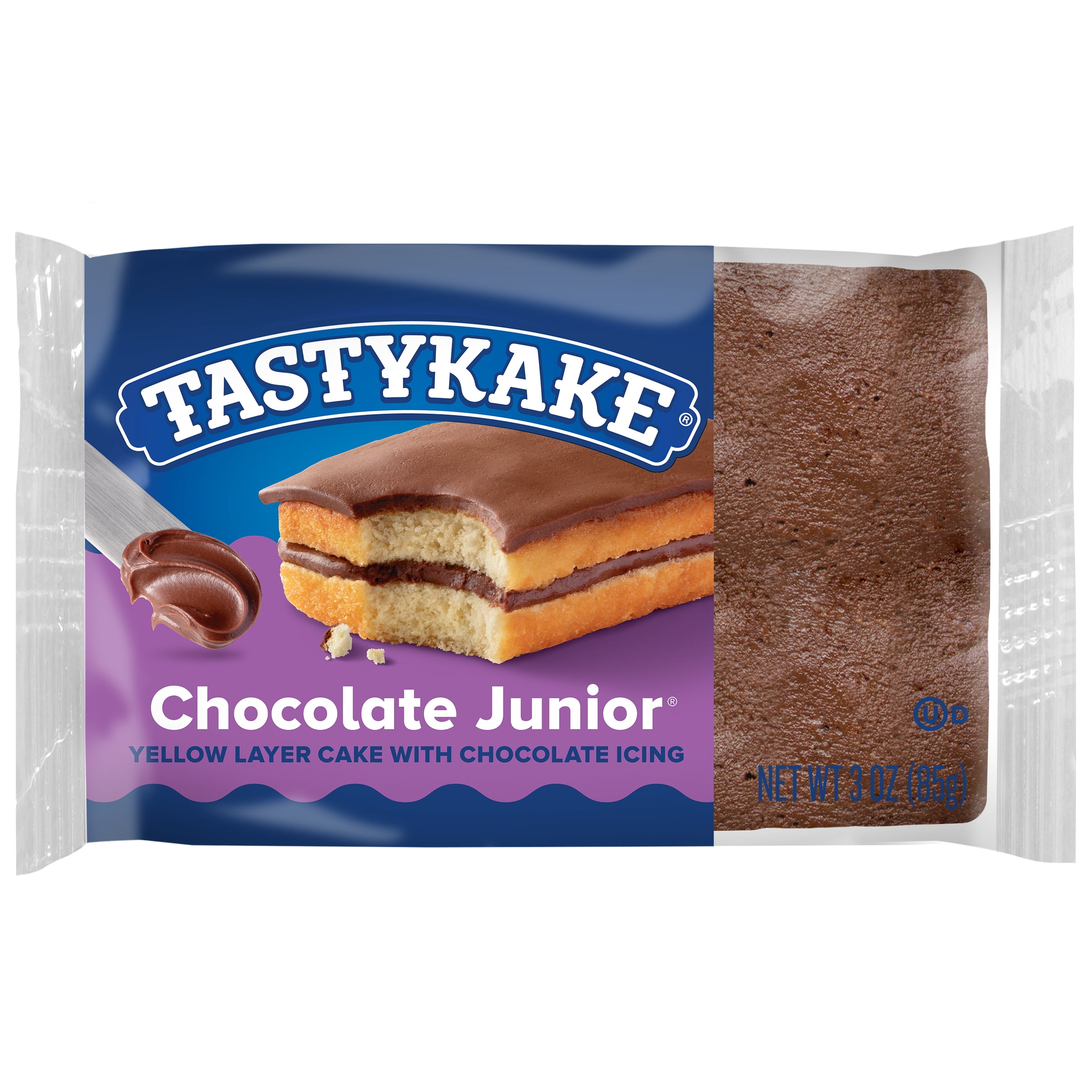 Tastykake Chocolate Juniors, Individually Wrapped Snack Cake, 3 oz ...