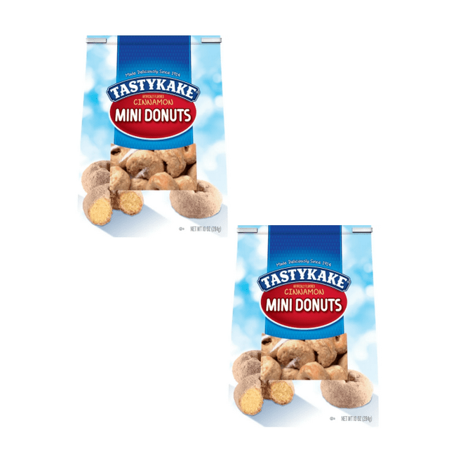Tastykake Packaged Bakery Cinnamon Mini Donuts, 10 oz, 2 Bags - Walmart.com