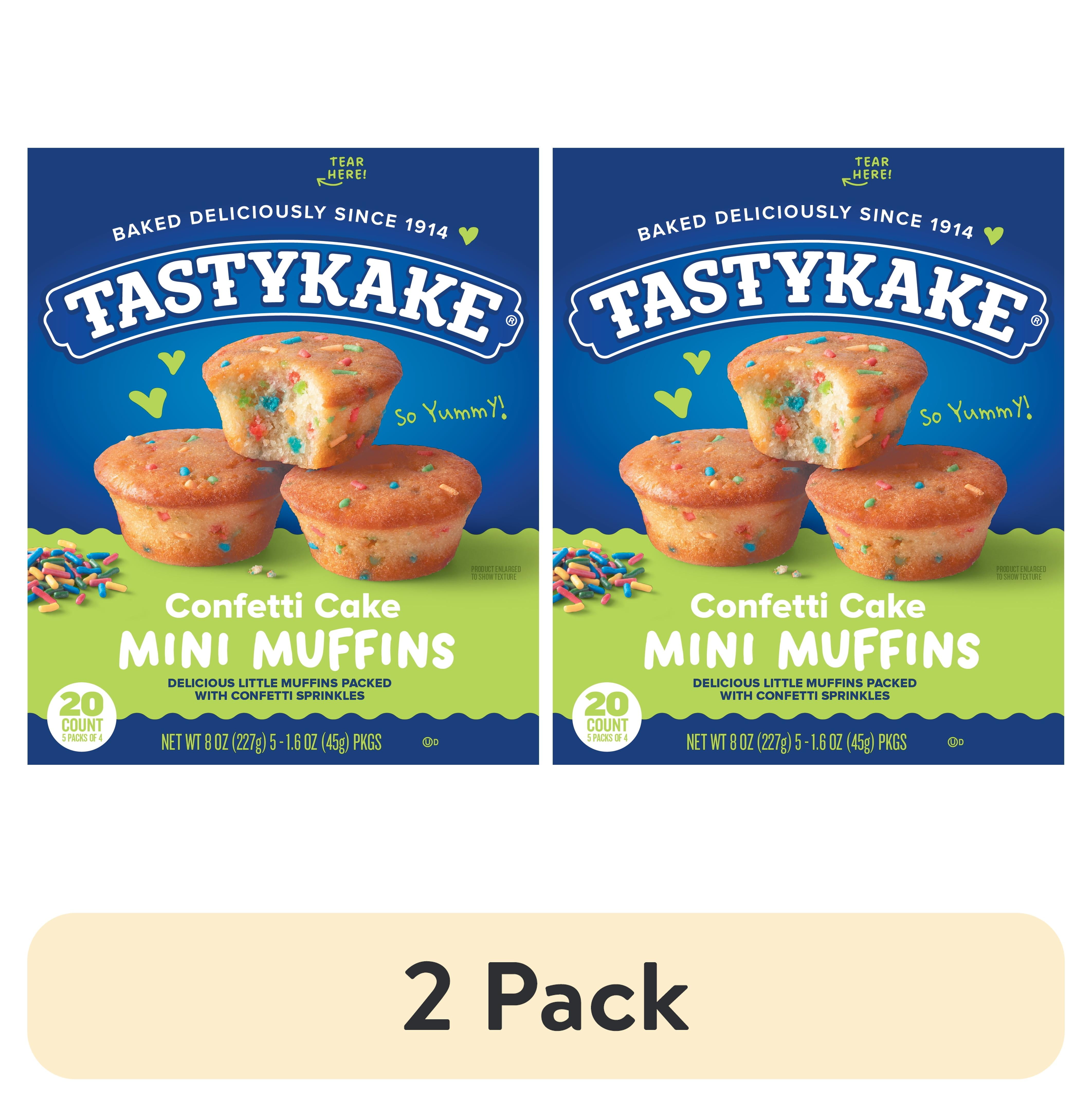 (2 pack) Tastykake Confetti Cake Mini Muffins, Portable and Shareable ...