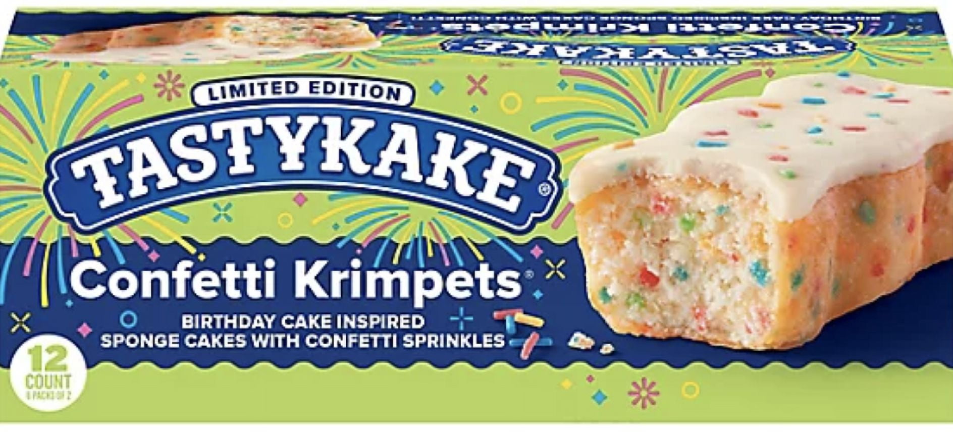Tastykake Confetti Krimpets Birthday Cake Inspired Snack Sponge Cakes ...