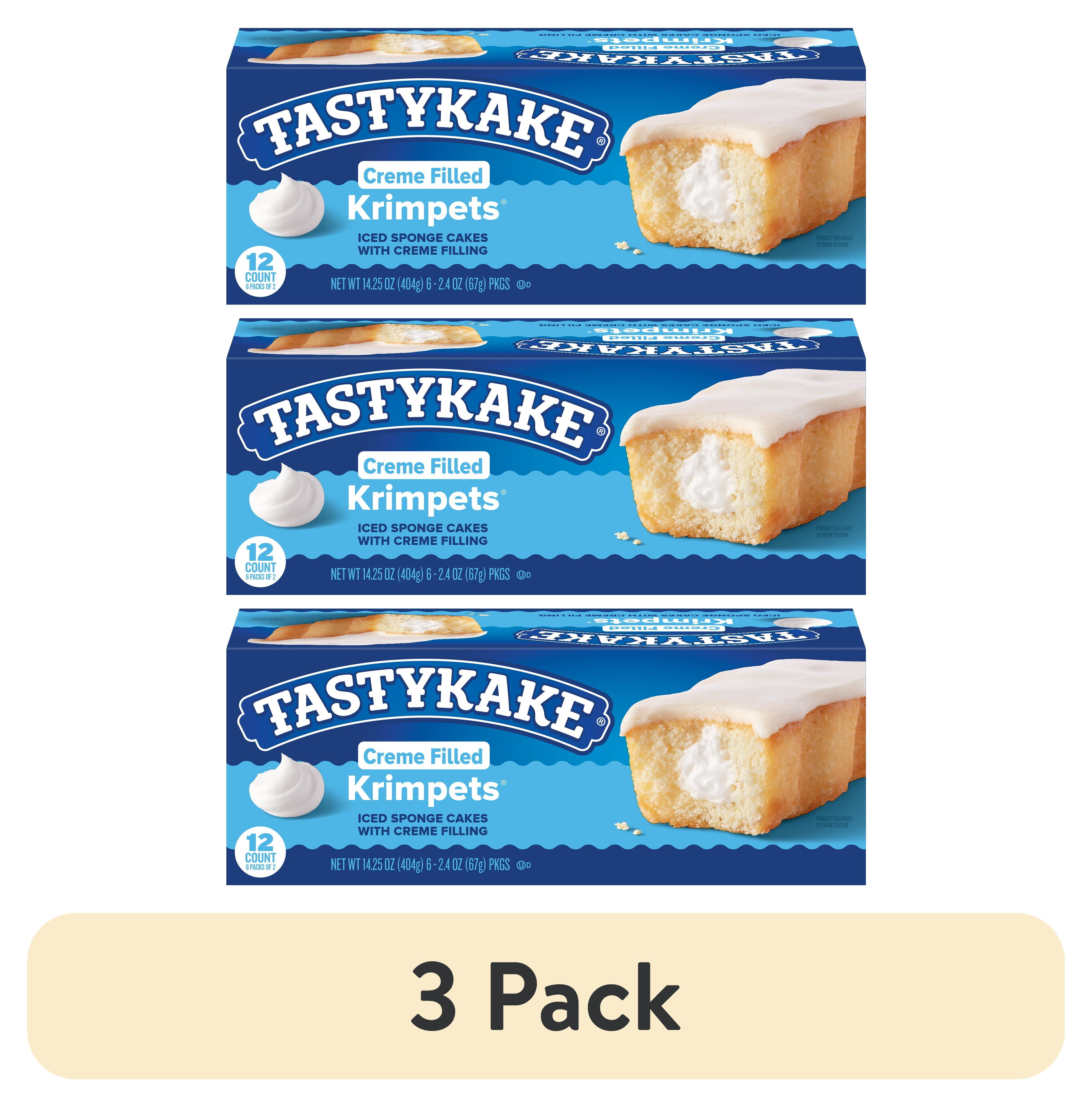 (3 pack) Tastykake Crème Filled Krimpets, 6-2.4 oz. Packages, 6 Count ...