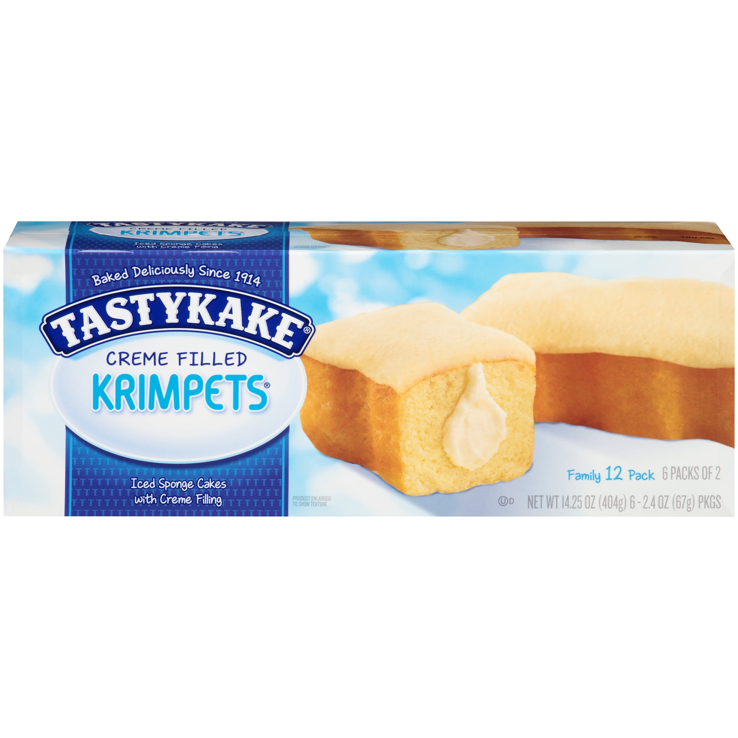 Tastykake Crème Filled Krimpets, 6-2.4 oz. Packages, Shelf-Stable ...