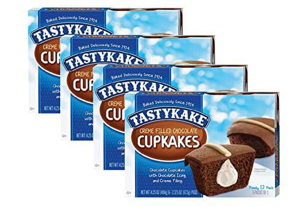 Tastykake Baked Creme Filled Chocolate Cupcakes for Bakery Lovers ...