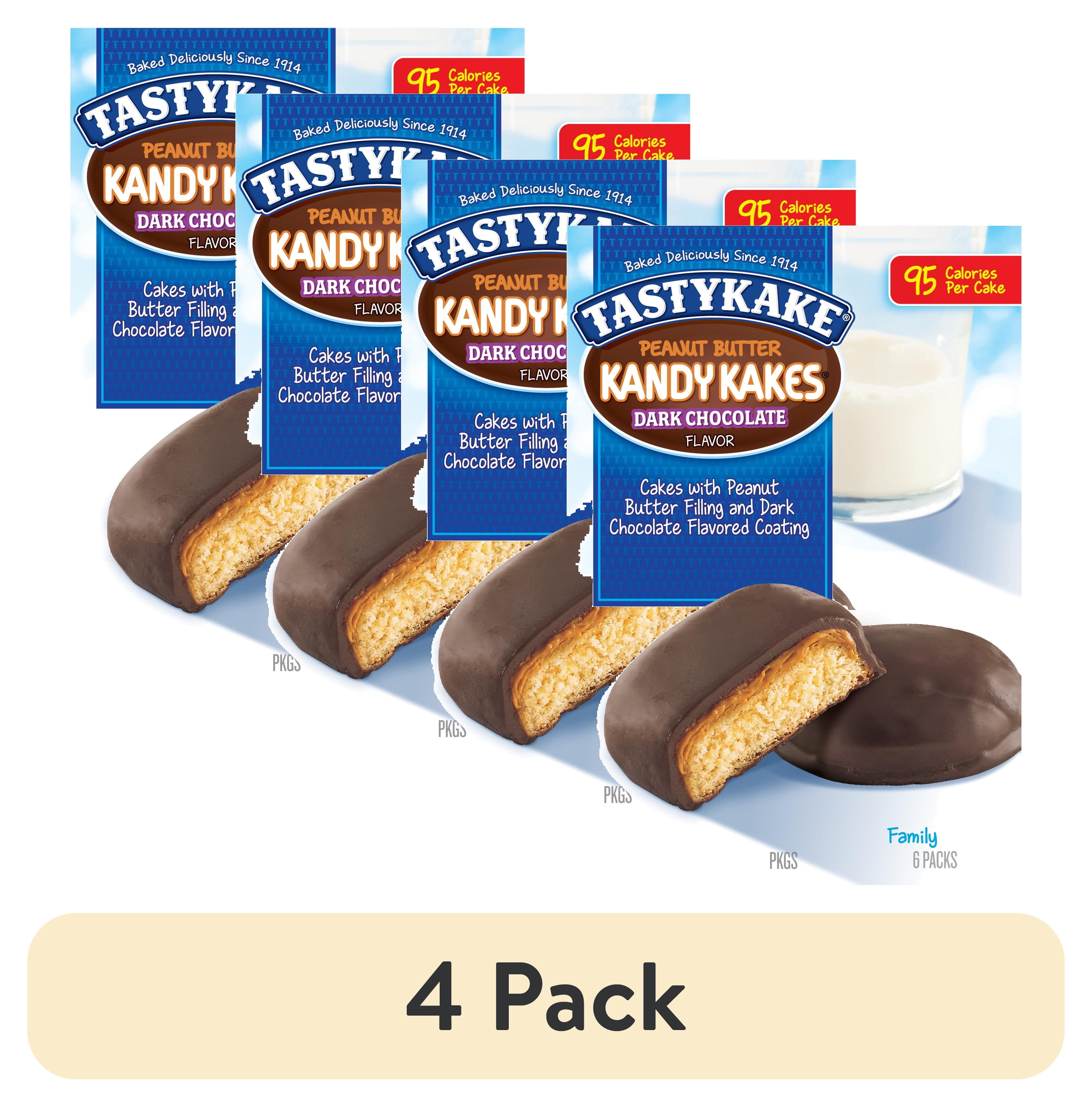 (4 pack) Tastykake Dark Chocolate Flavored Peanut Butter Kandy Kakes ...
