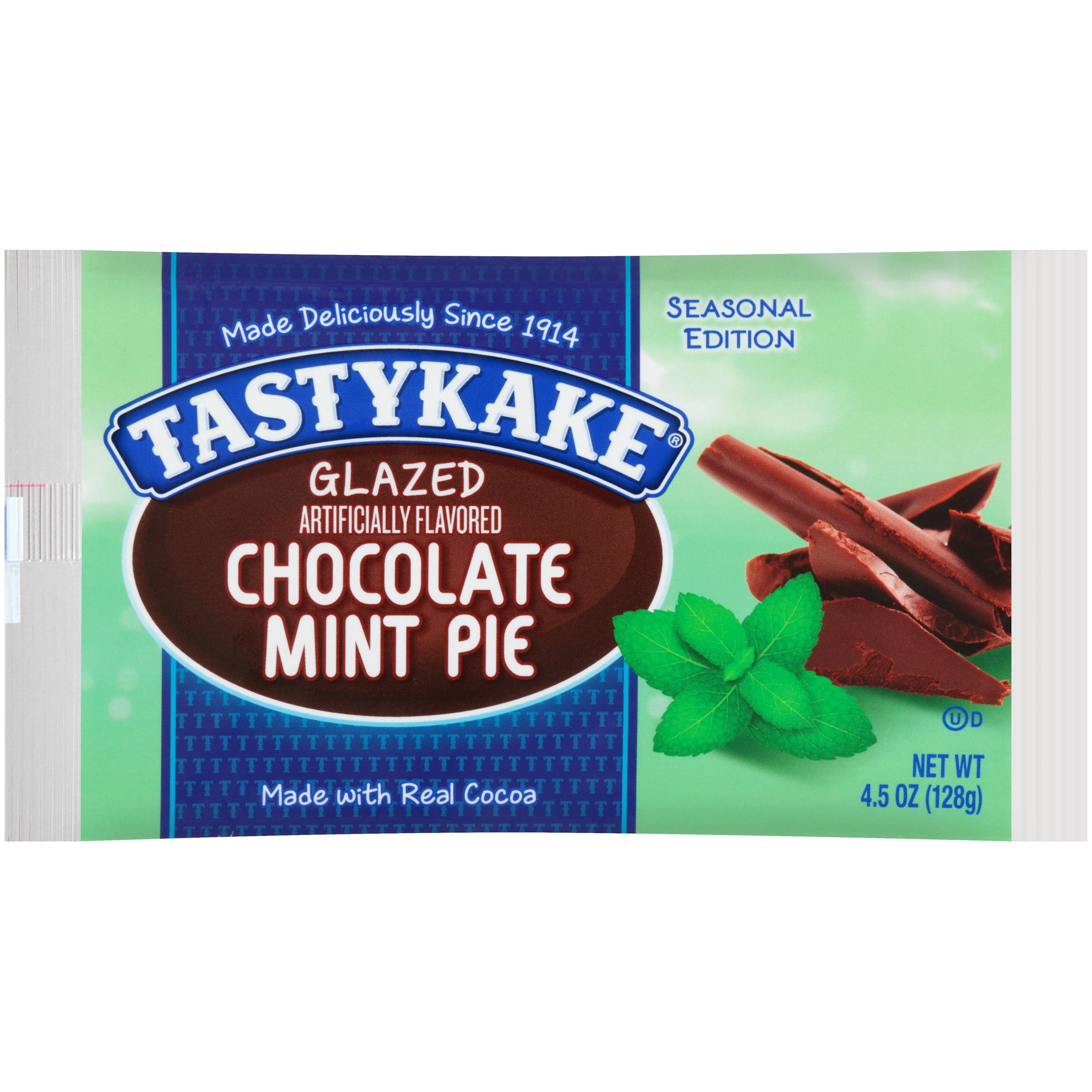 Tastykake Glazed Chocolate Mint Flavored Pie, Individually Wrapped ...