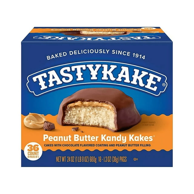 Tastykake Fresh Chocolate Peanut Butter Kandy Kakes Snack Cakes (1.33 ...