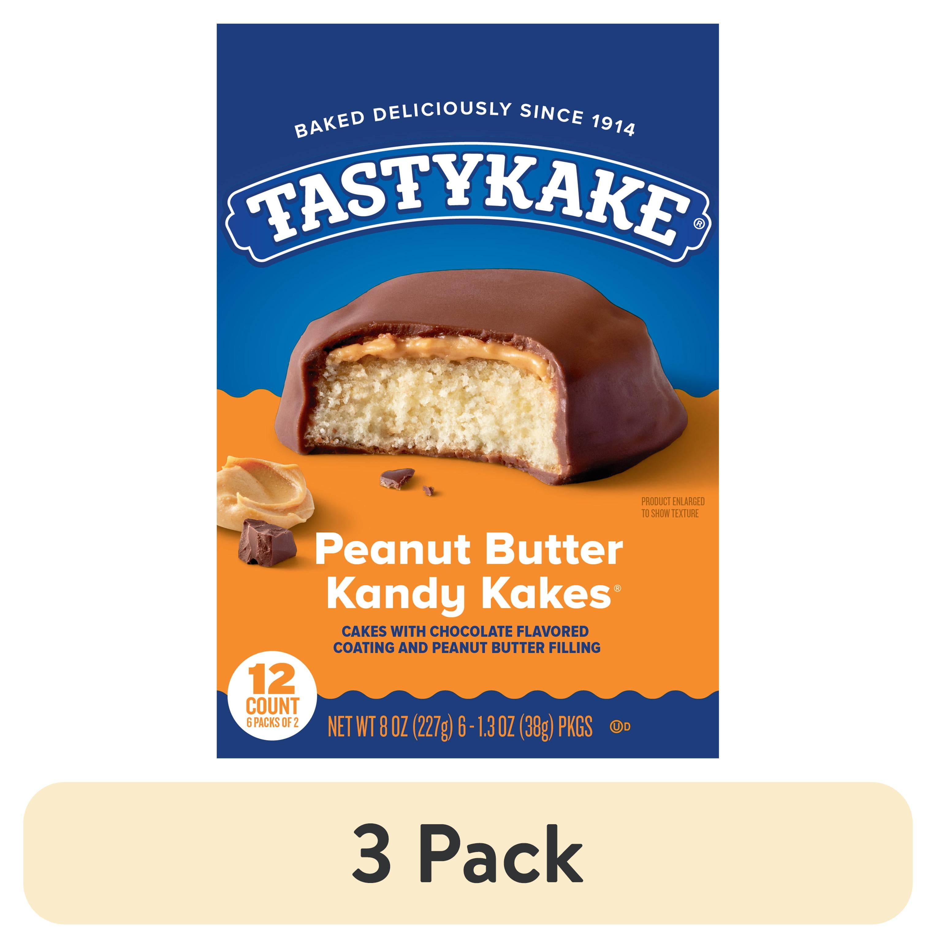 (3 pack) Tastykake Peanut Butter Kandy Kakes, 8 oz (12 count) - Walmart.com