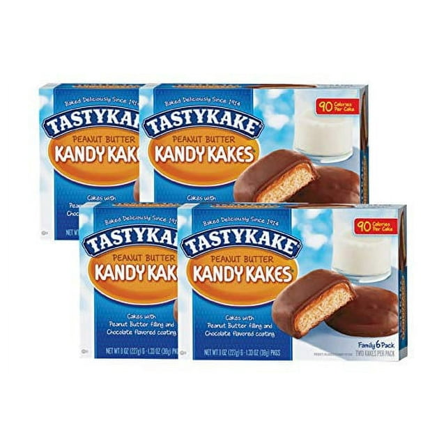 Tastykake Fresh Bakery Peanut Butter Kandy Kakes, Family Size 6 Count ...