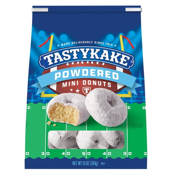 Tastykake Mini Donuts with Powdered Sugar in Doughnut Package, 10 oz ...