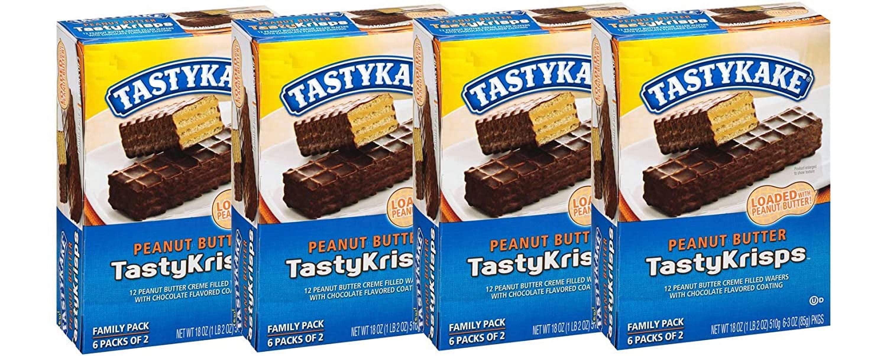 Tastykake Tastycrisps Butter Filled Chocolate Coated Wafers, FOUR 18 oz ...