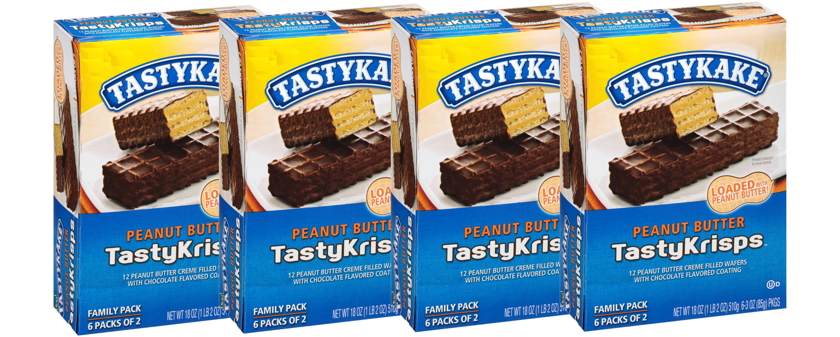 Tastykake Family Pack Peanut Butter Cream Filled Chocolate Snack Cakes ...