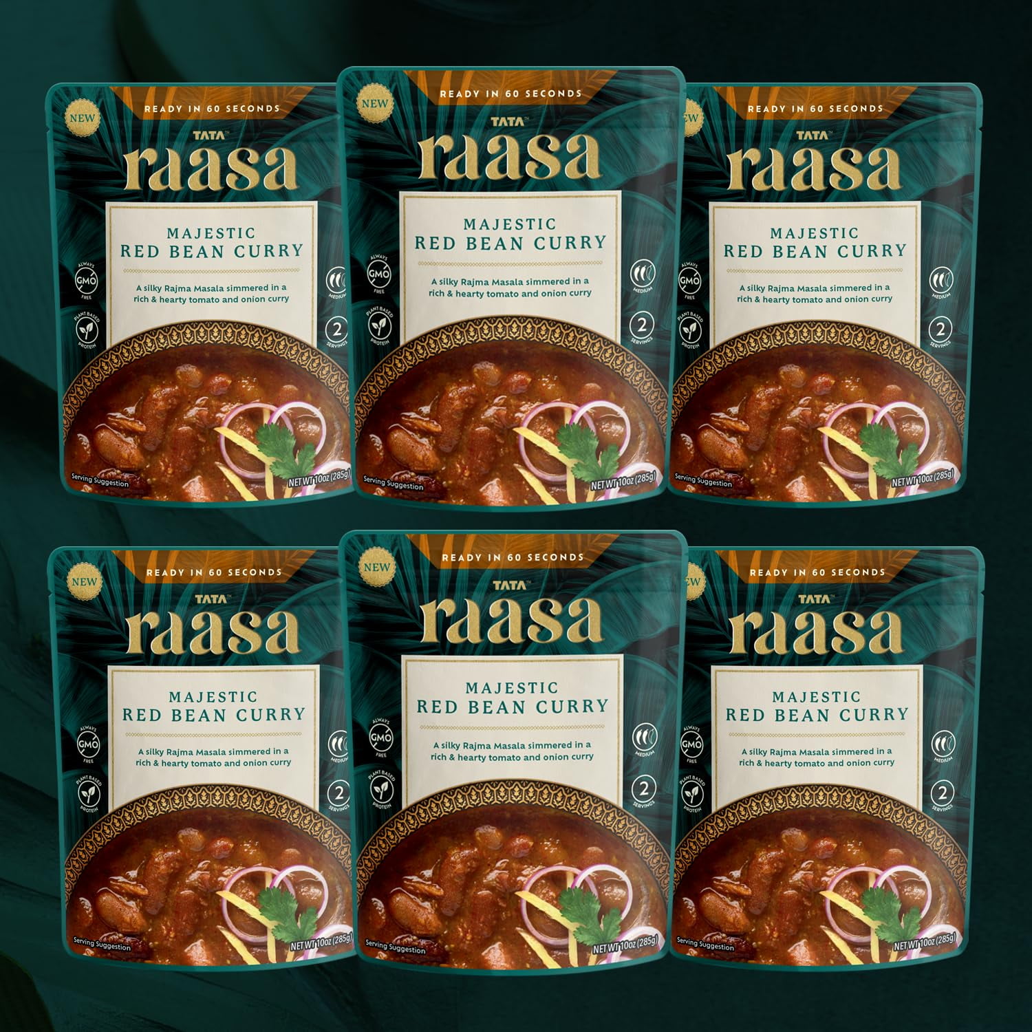 Tata Raasa Majestic Red Bean Curry, KKS1 Vegan Friendly, Non-GMO, 10 ...