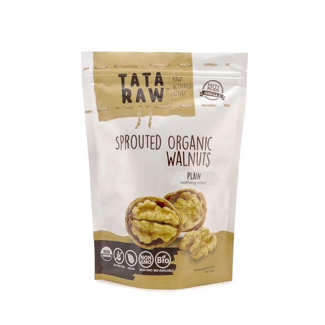 TATA RAW - Sprouted Organic Walnuts - PLAIN. Nothing added -1 lb ...
