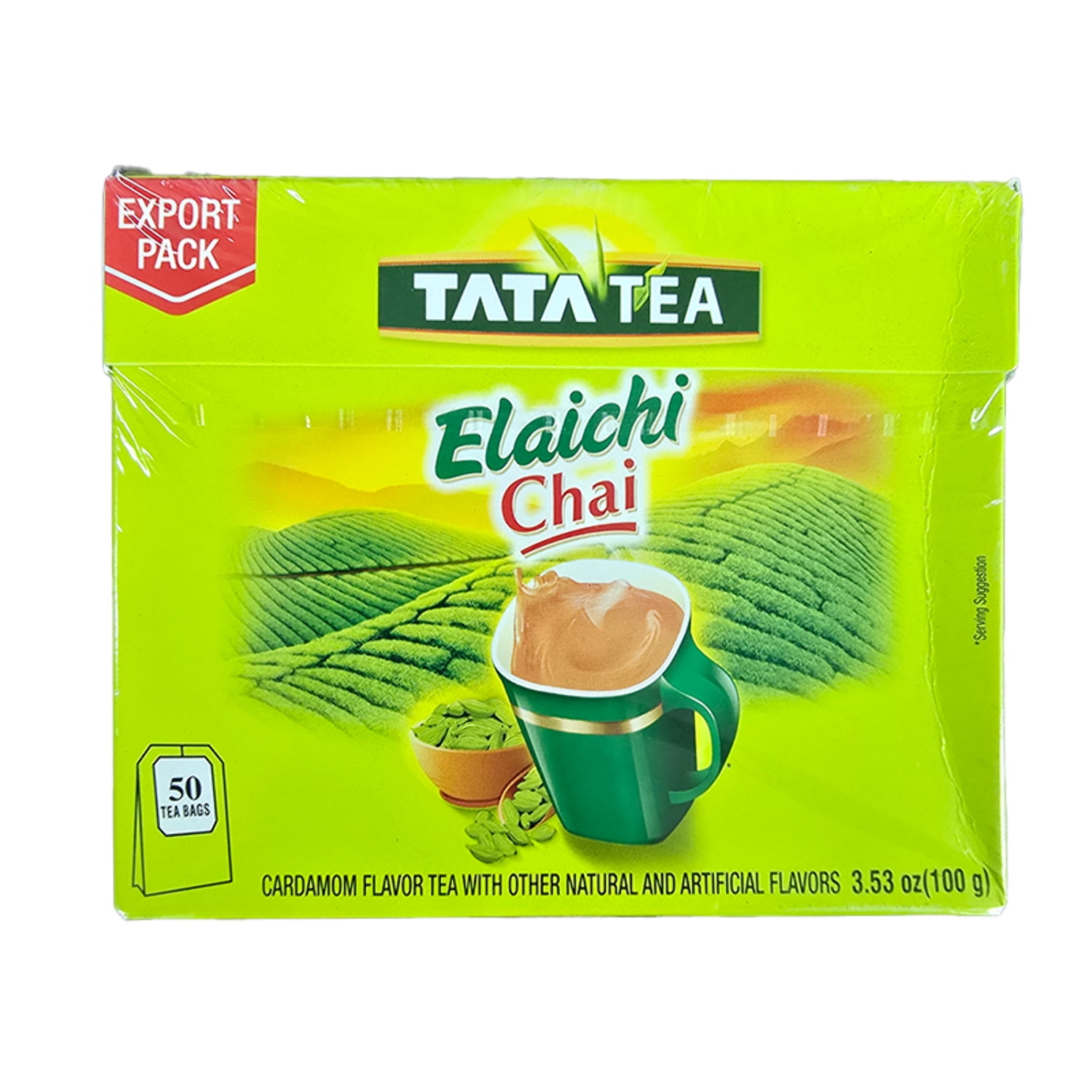 Tata Tea Elaichi Chai Tea Bags - 50 Tea Bags (100gm) - Walmart.com