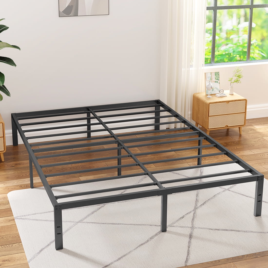 Tatago 16 inch Heavy Duty King Bed Frame with Storage, 3500 lbs Max ...