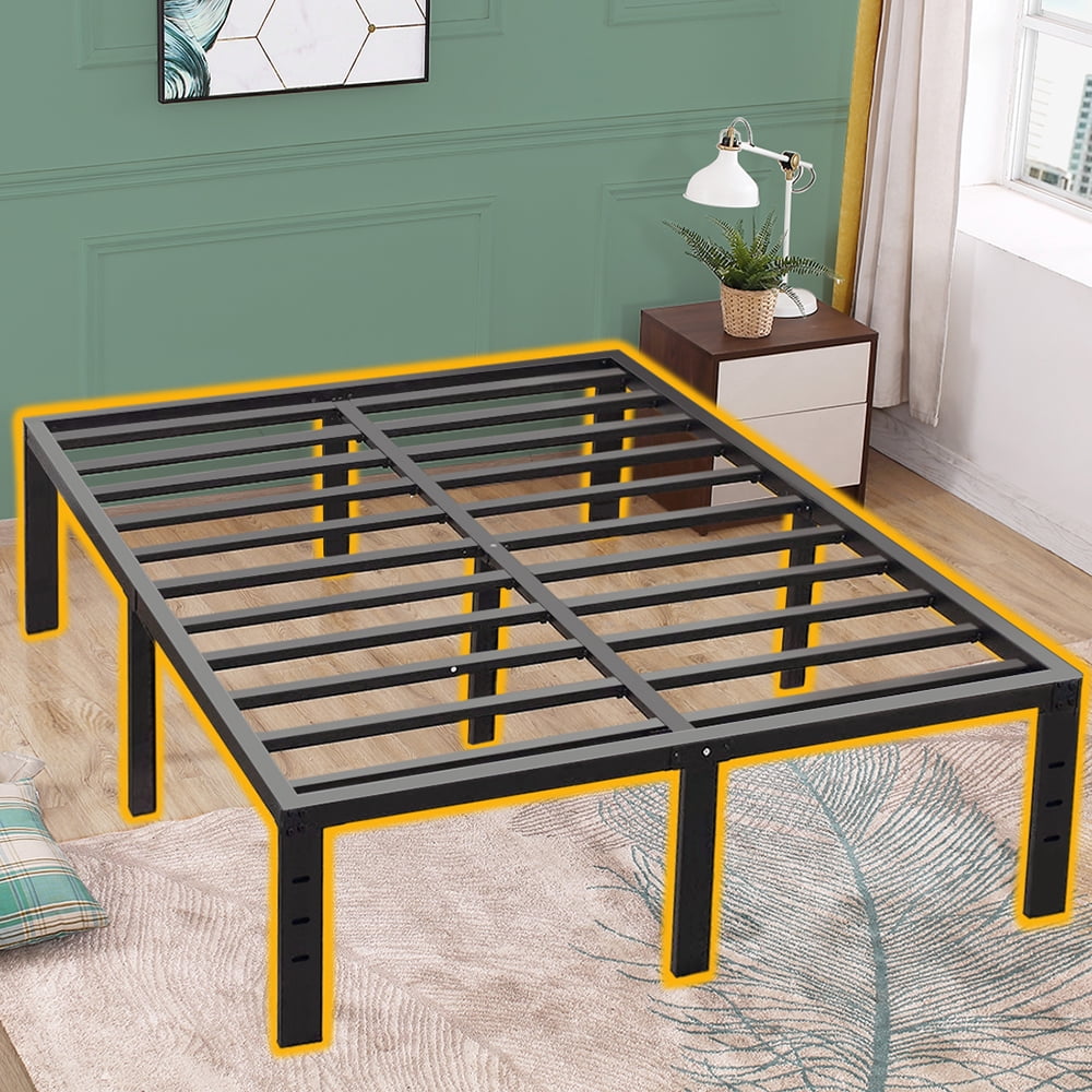 Tatago 16 inch Queen Size Metal Bed Frame with Storage, Heavy Duty 3500 ...