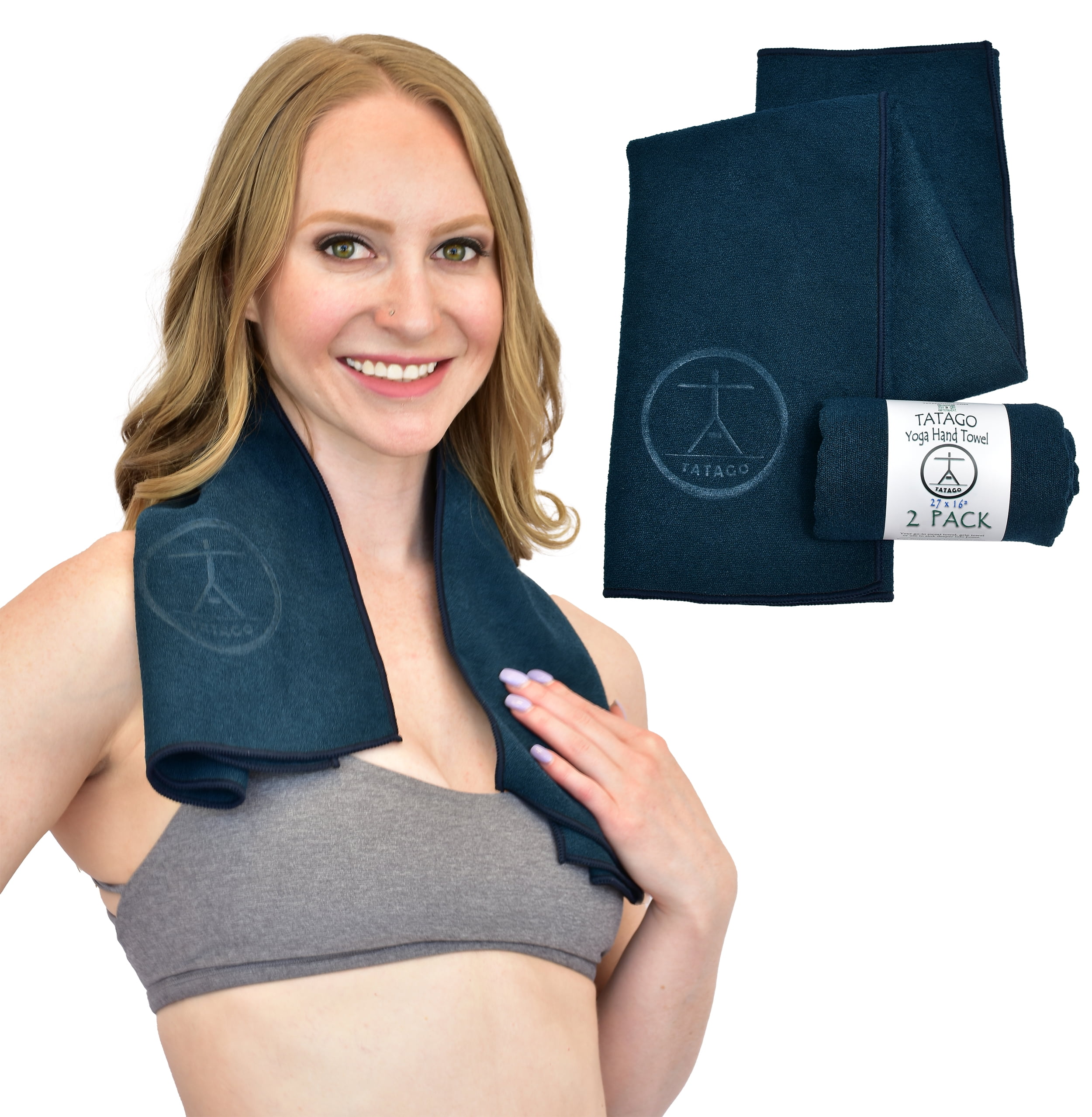 Tatago Sweat Towels for Gym or Hot Yoga Cooling Towel-2 Pack (27x16") - Walmart.com