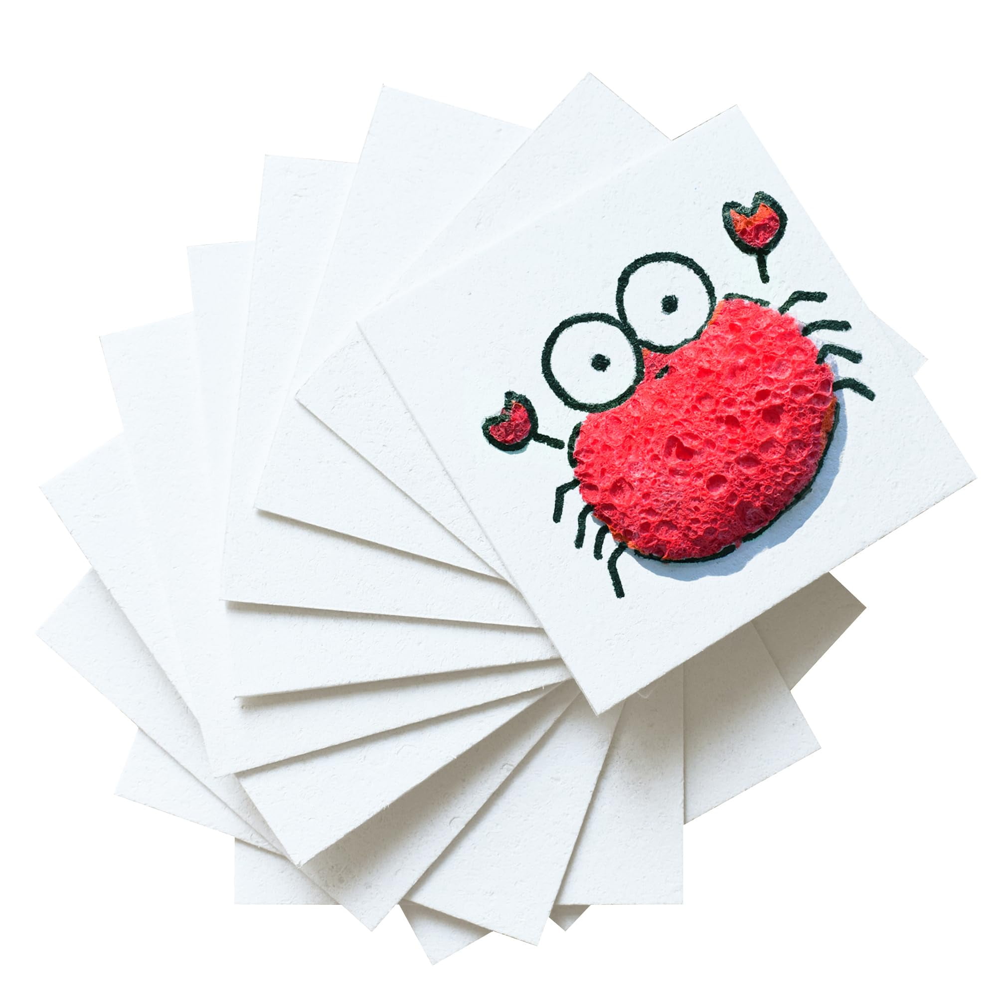 Tatahu Magic Foam Texture Paper - 4" x 4" White Cellulose Cards, DIY ...