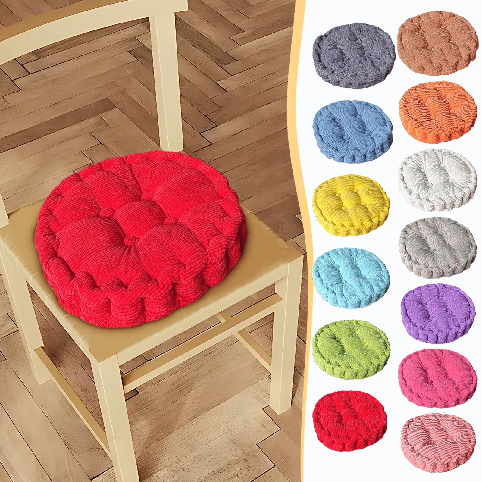 Tatami Cushion Thickened Handmade Corduroy Floor & Chair Seat Cushion for Reading, Meditation ...