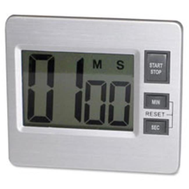 Tatco Digital Timer- Desk-Wall- 3.38 in. x .75 in. x 3 in.- Silver ...