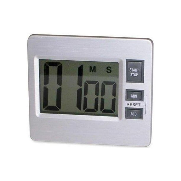 Tatco Digital Timer - Desktop - Silver, Black - Walmart Business Supplies