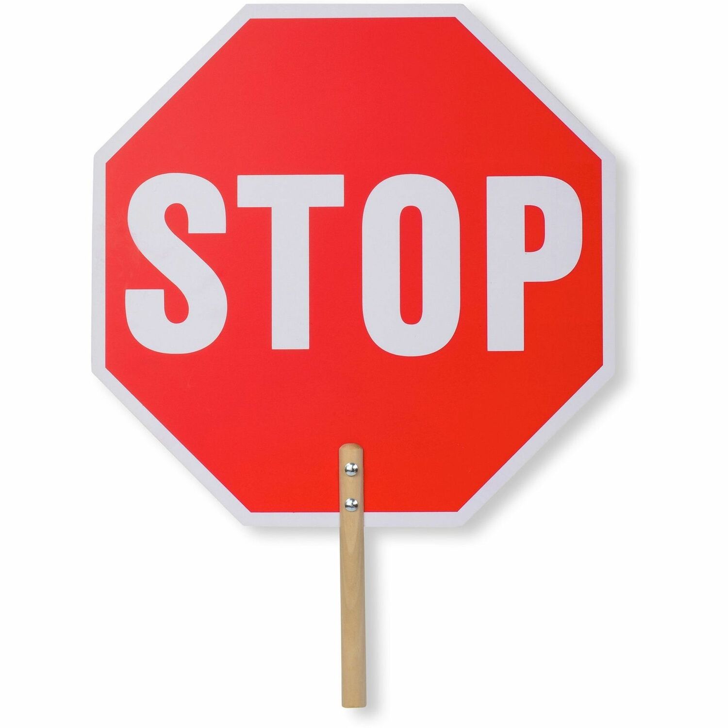 Tatco Products Inc Handheld Stop Sign 18 x 1 5 x18 White Red 17520