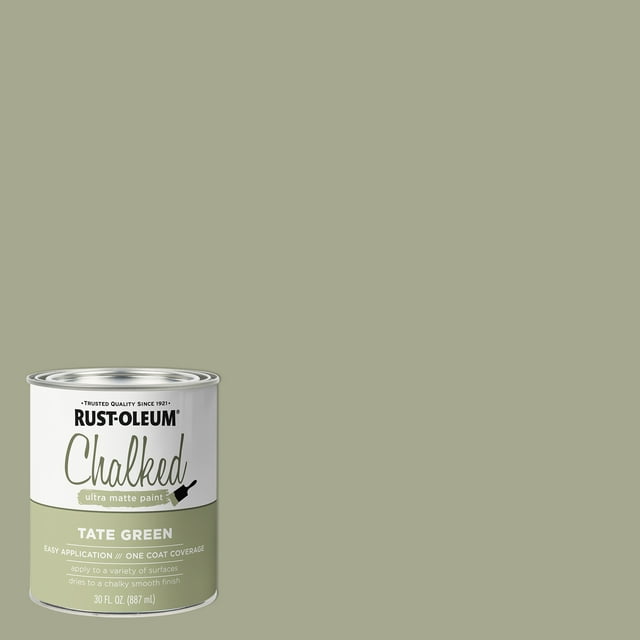 Tate Green, Rust-Oleum Chalked Ultra Matte Paint- 371674, , Quart, 2 ...