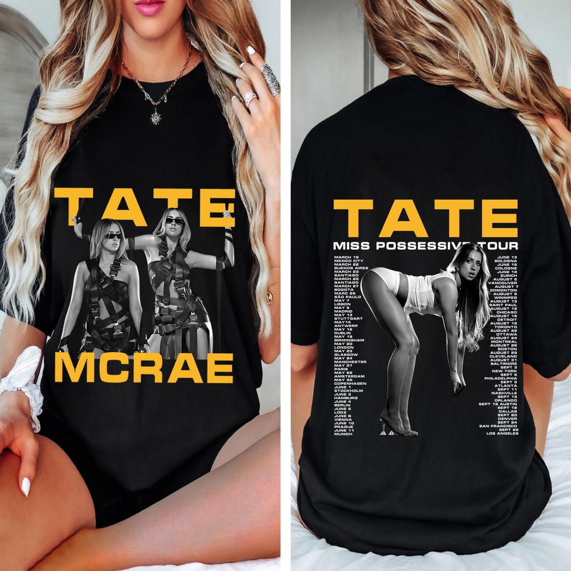 Tate McRae 2025 Concert Shirt, Tate McRae Miss Possessive Tour 2025 ...