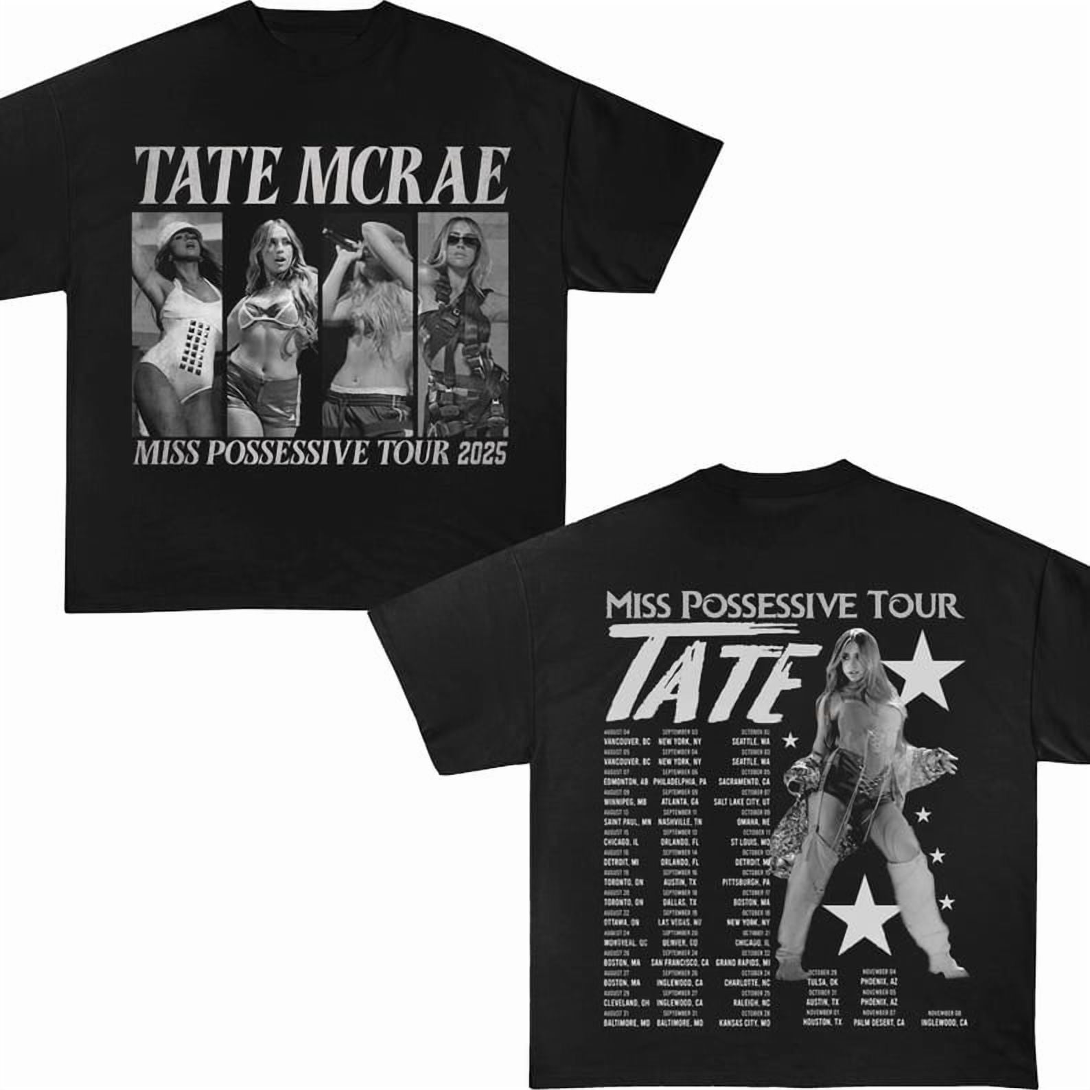 Tate McRae 2025 Concert Tee, Miss Possessive Tour 2025, Tate McRae Fan Gift Shirt, Tate McRae ...