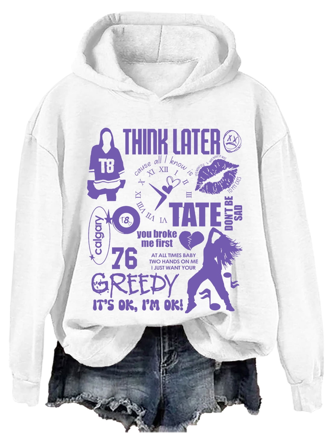 Tate McRae Hoodie, The Think Later Tour Hoodie, Tate McRae Sweatshirt ...