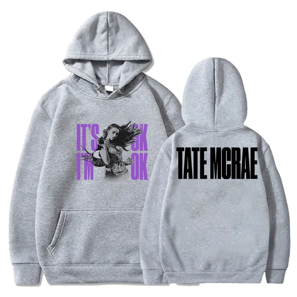 Tate McRae It's ok I'm ok Hoodies Think Later World Tour Merch Women Men Fashion Hooded ...
