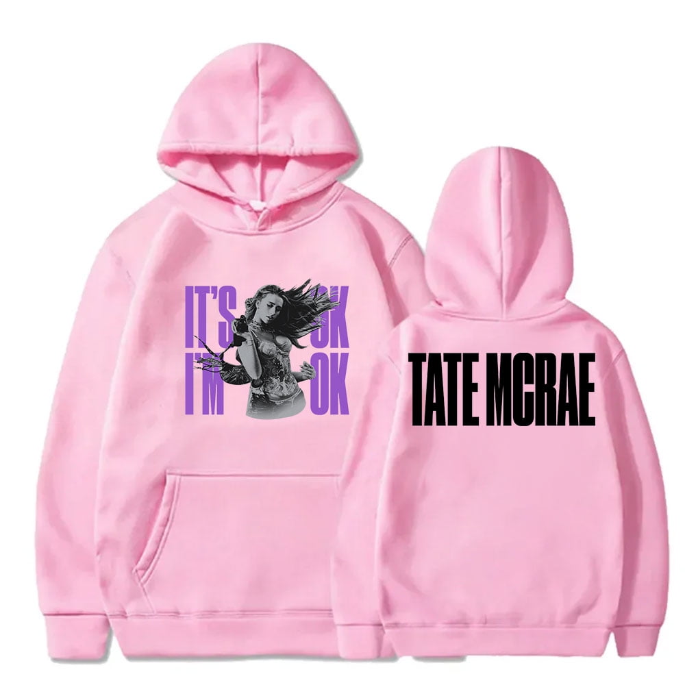 Tate McRae It's ok I'm ok Hoodies Think Later World Tour Merch Women Men Fashion Hooded ...