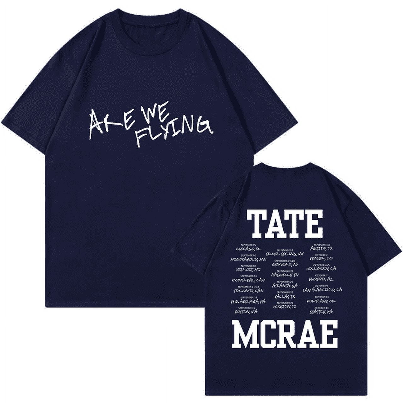 Tate McRae Merch Are We Flying Tour T-Shirt Women Men Summer Casual ...